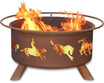 Western Logo Steel Wood Charcoal Fire Pit