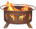 Moose & Trees Logo Steel Wood Charcoal Fire Pit