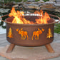 Moose & Trees Logo Steel Wood Charcoal Fire Pit – Yardify.com
